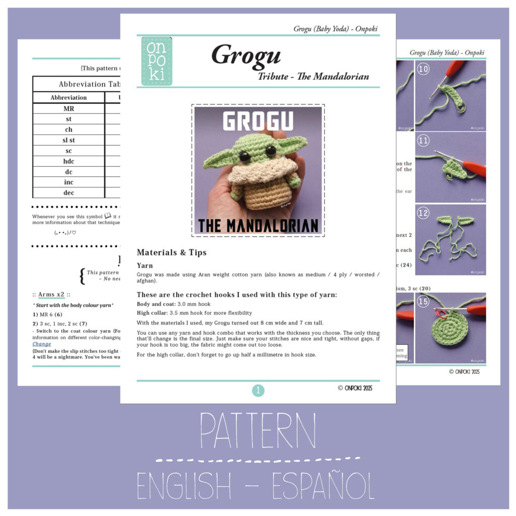 Grogu (Baby Yoda) Crochet Pattern – The Mandalorian inspired